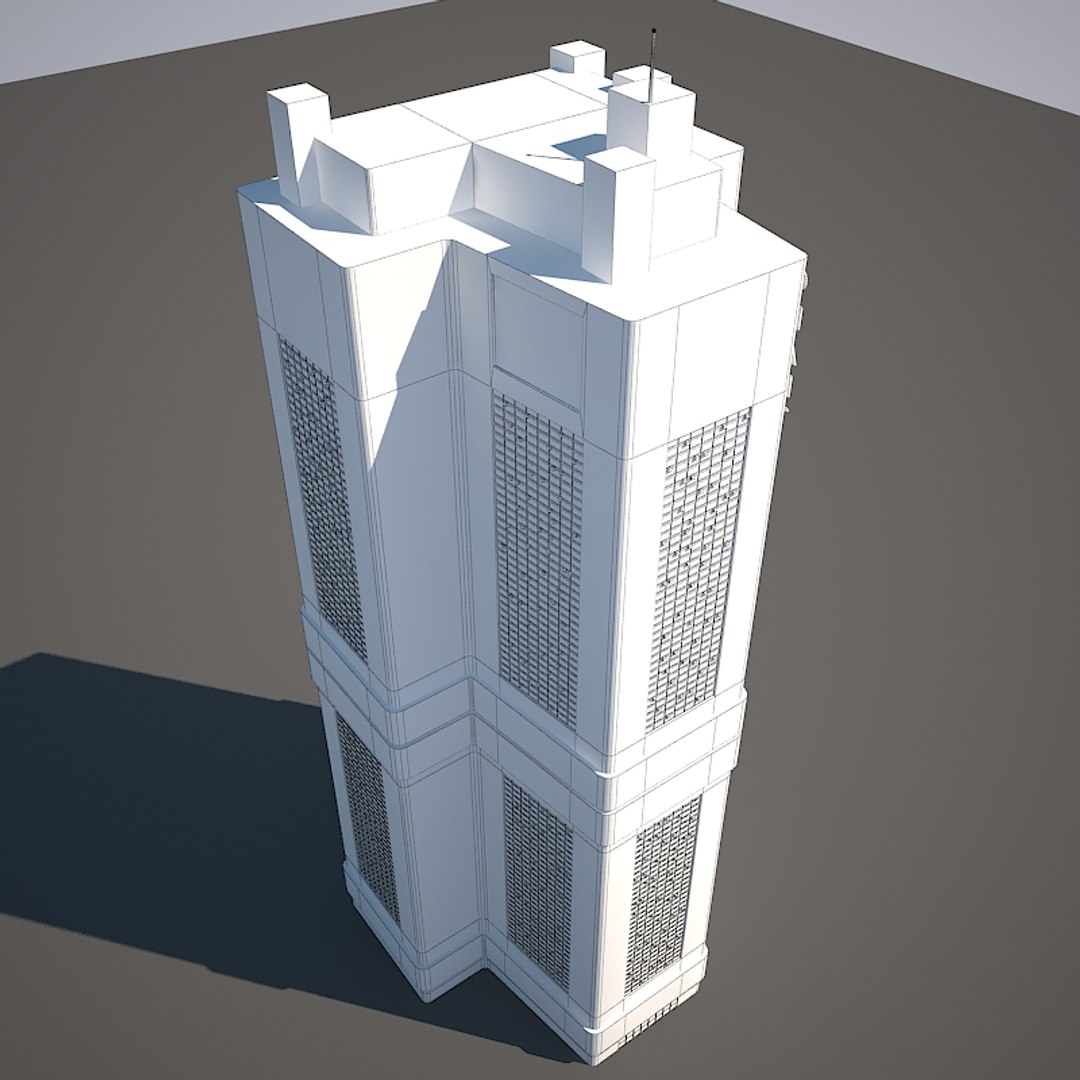 3d futuristic tower mega model
