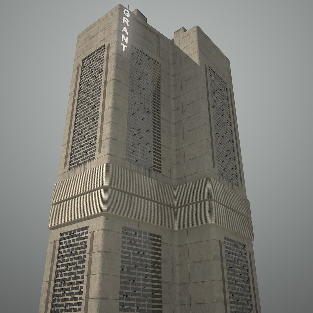 3d futuristic tower mega model