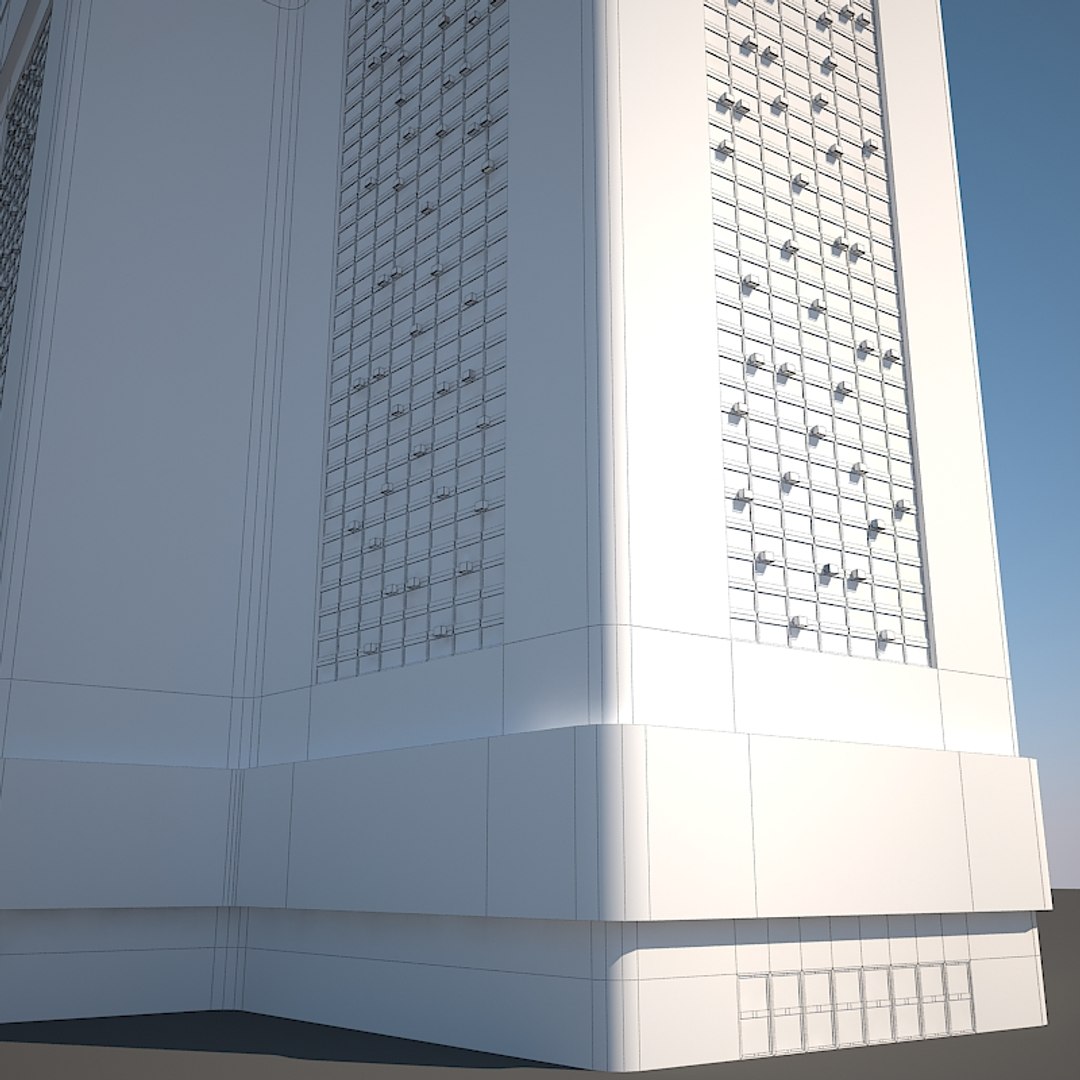 3d futuristic tower mega model