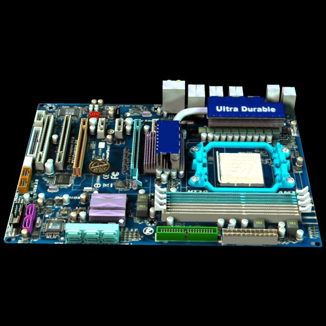 3d Model Of Socket Am3 Amd Motherboard
