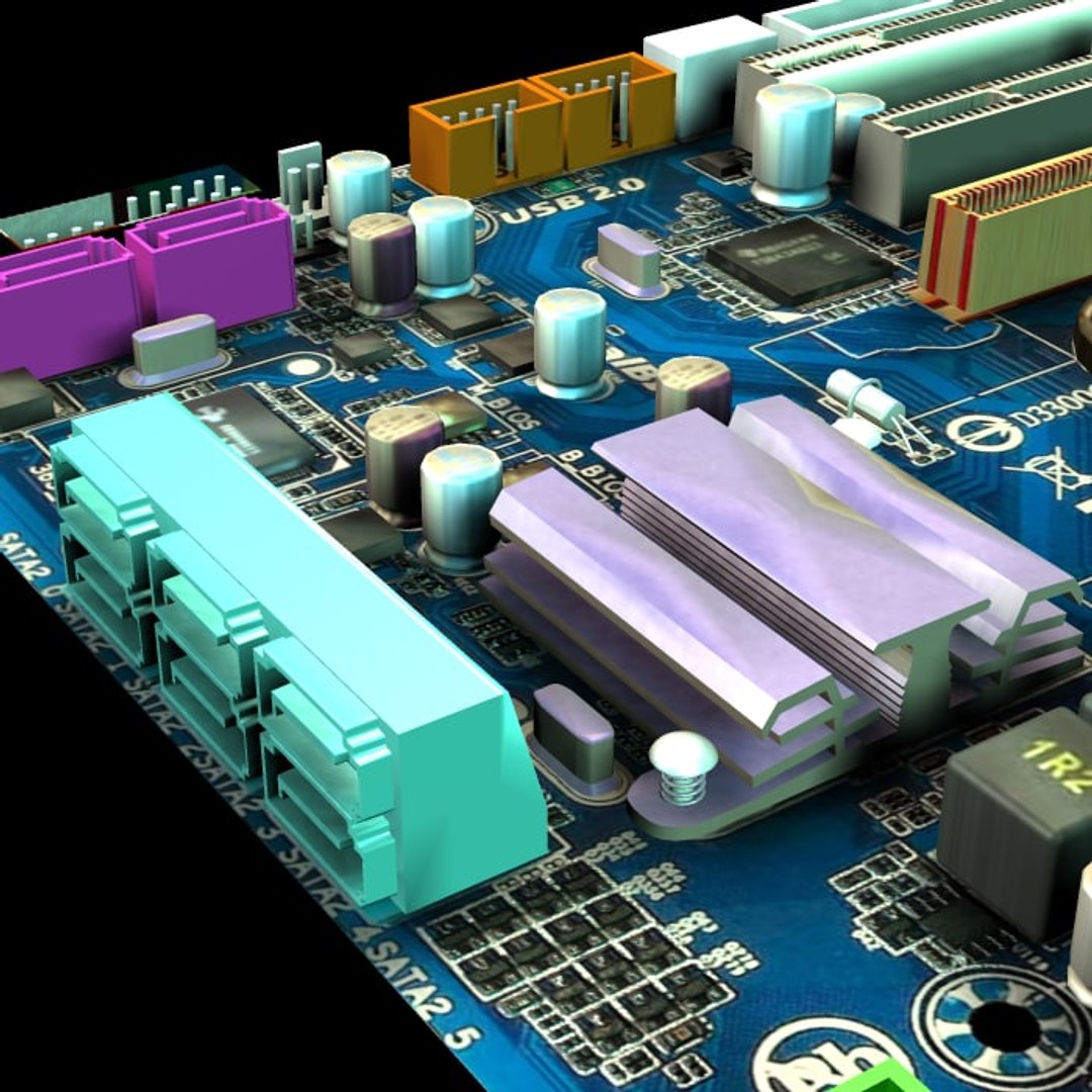 3d Model Of Socket Am3 Amd Motherboard