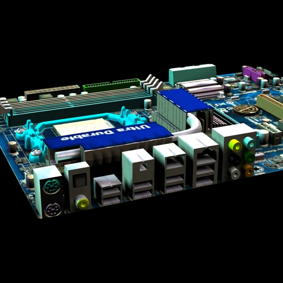 3d Model Of Socket Am3 Amd Motherboard