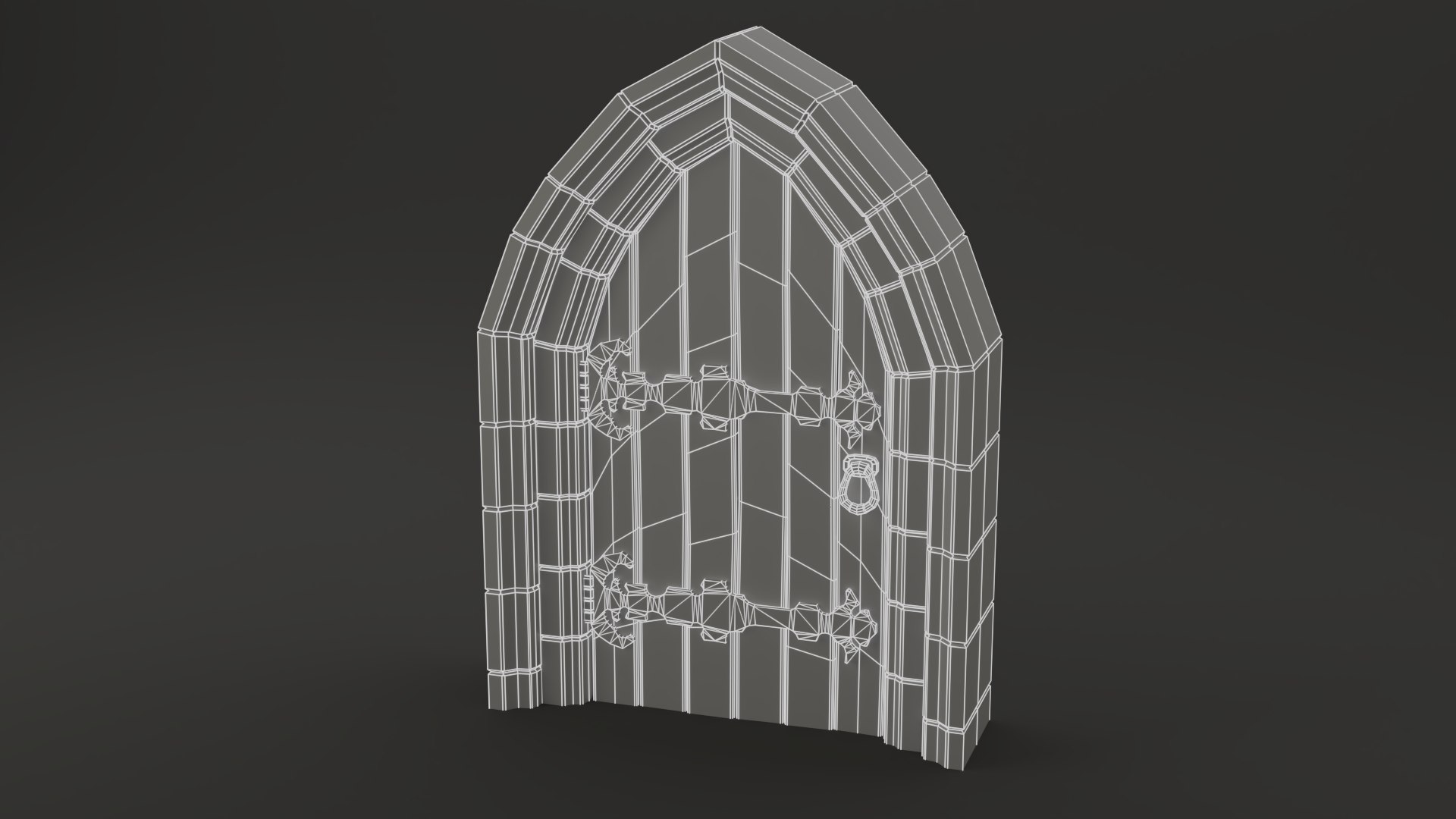 Medieval Door Double Stone Arch And Door 3D Model Low-poly 3D Model 3D ...