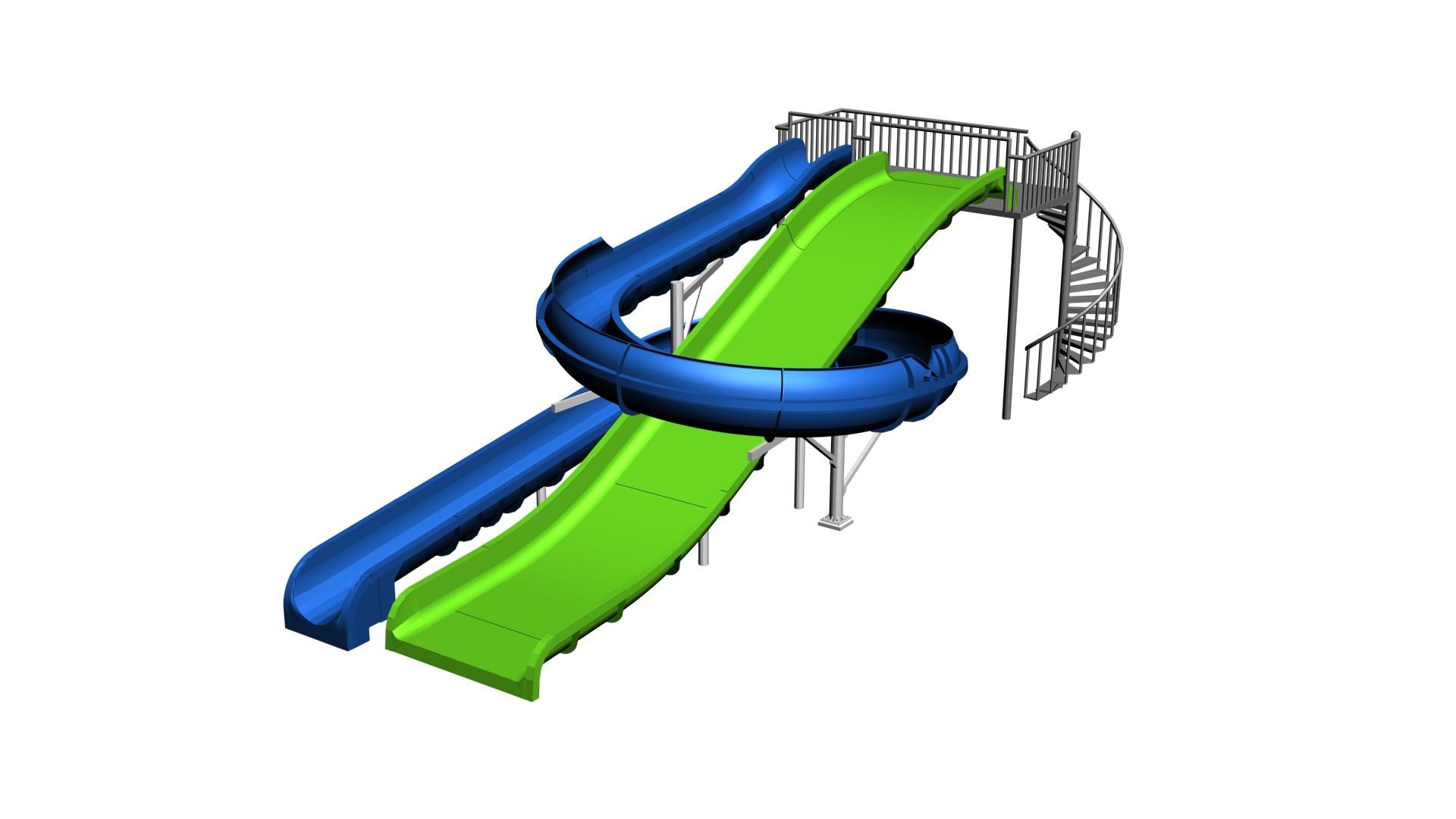 3d Water Waterslide