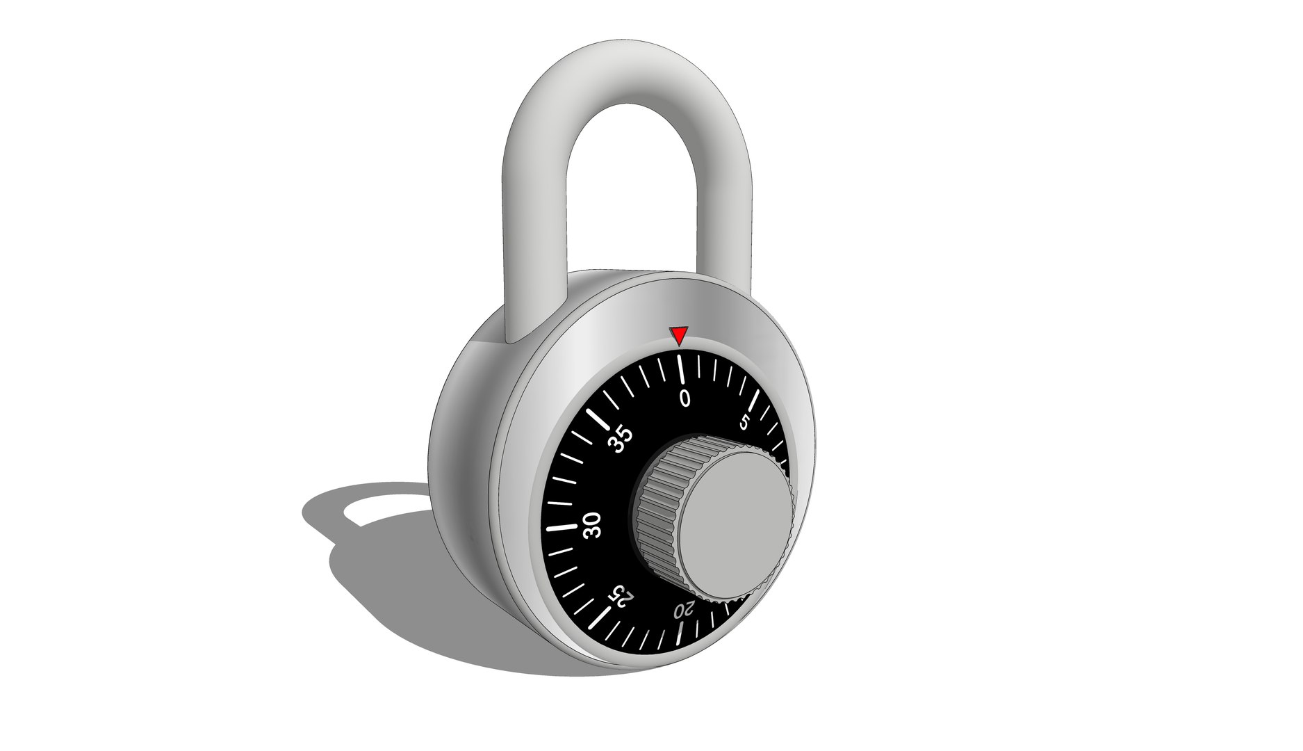 3D Combination Dial Padlock Model - TurboSquid 1912847
