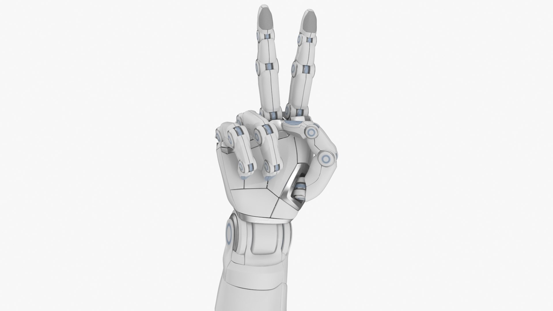3D Cyborg Arm Shows Peace Model - TurboSquid 2294729