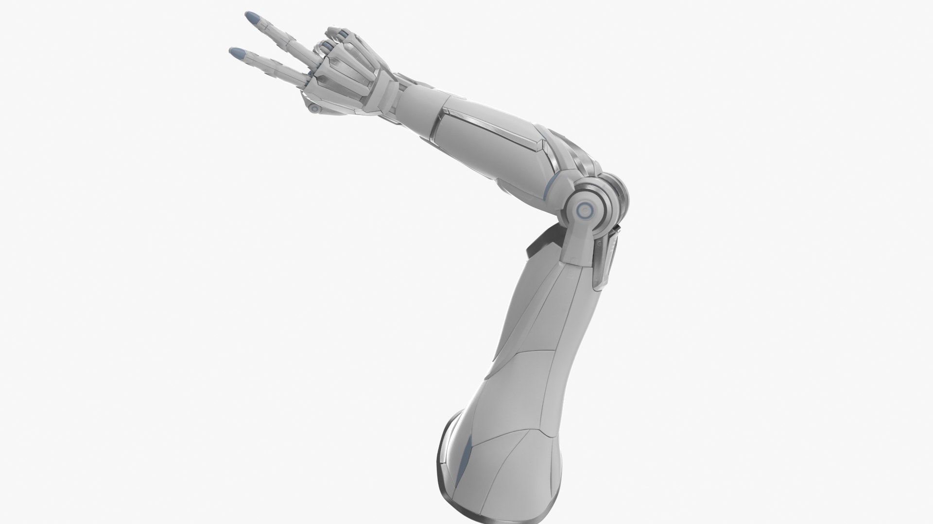 3D Cyborg Arm Shows Peace Model - TurboSquid 2294729