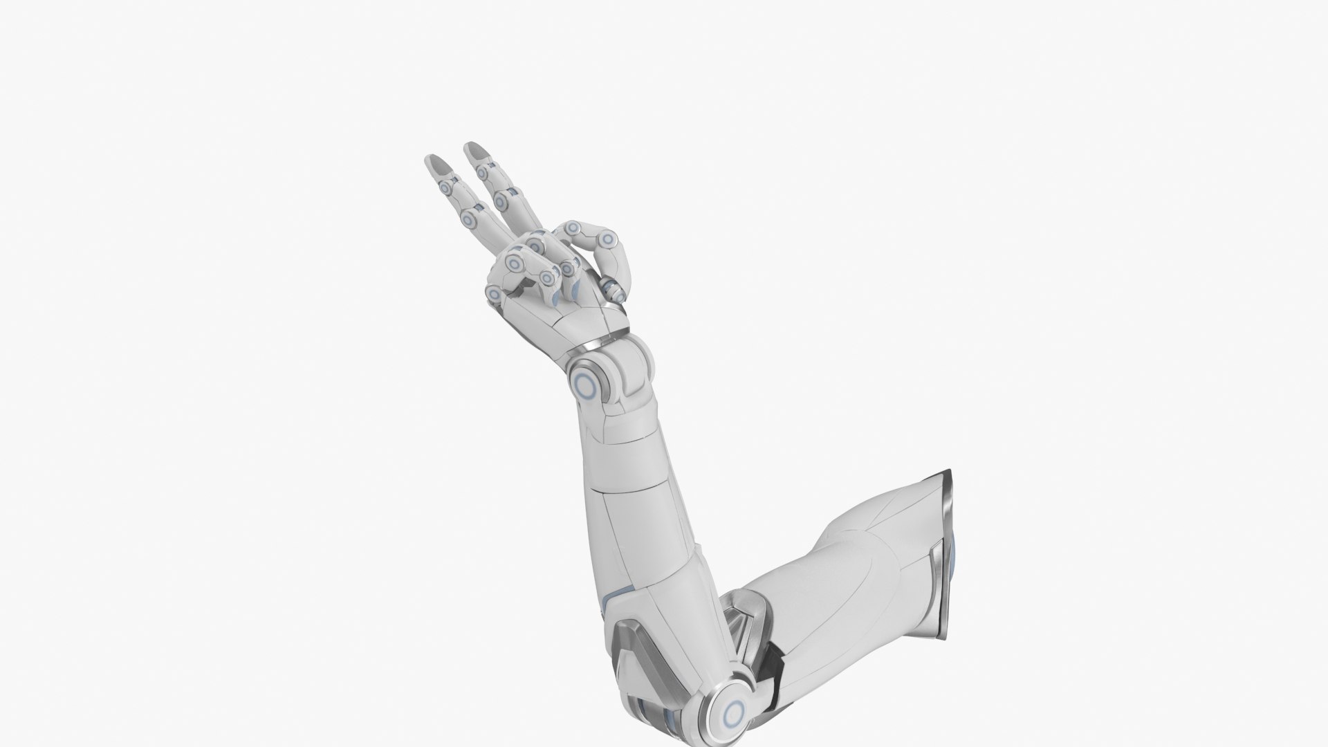 3D Cyborg Arm Shows Peace Model - TurboSquid 2294729