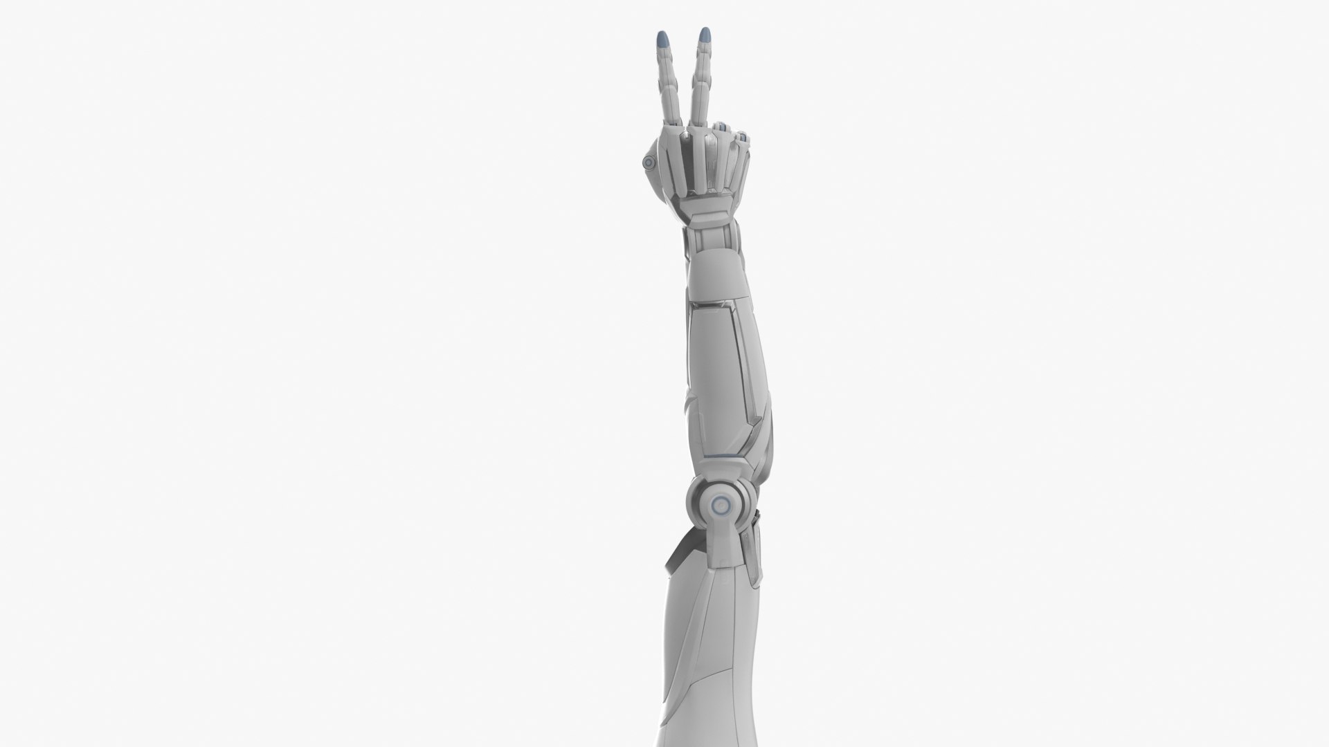 3D Cyborg Arm Shows Peace Model - TurboSquid 2294729