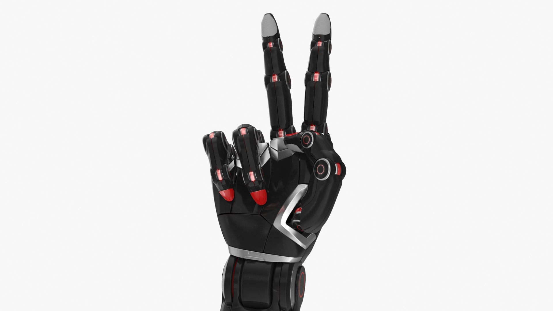 3D Cyborg Arm Shows Peace Model - TurboSquid 2294729