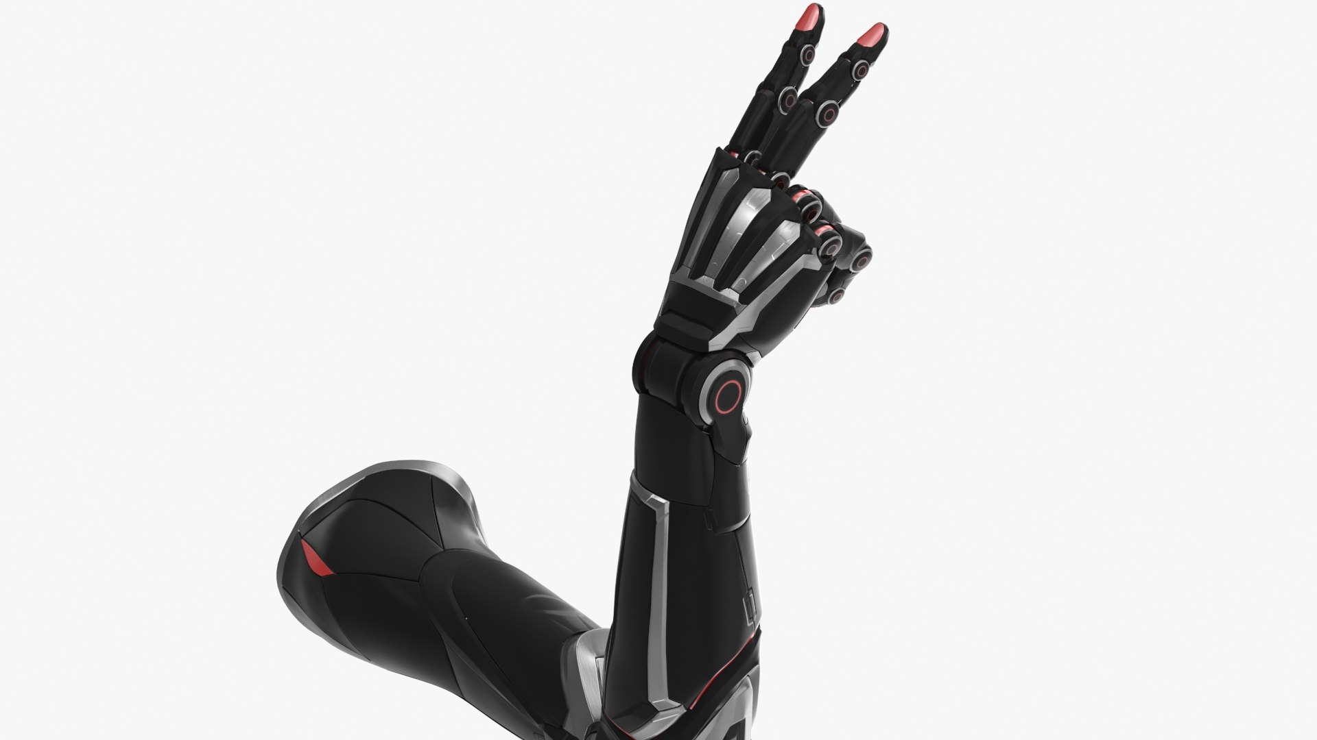 3D Cyborg Arm Shows Peace Model - TurboSquid 2294729
