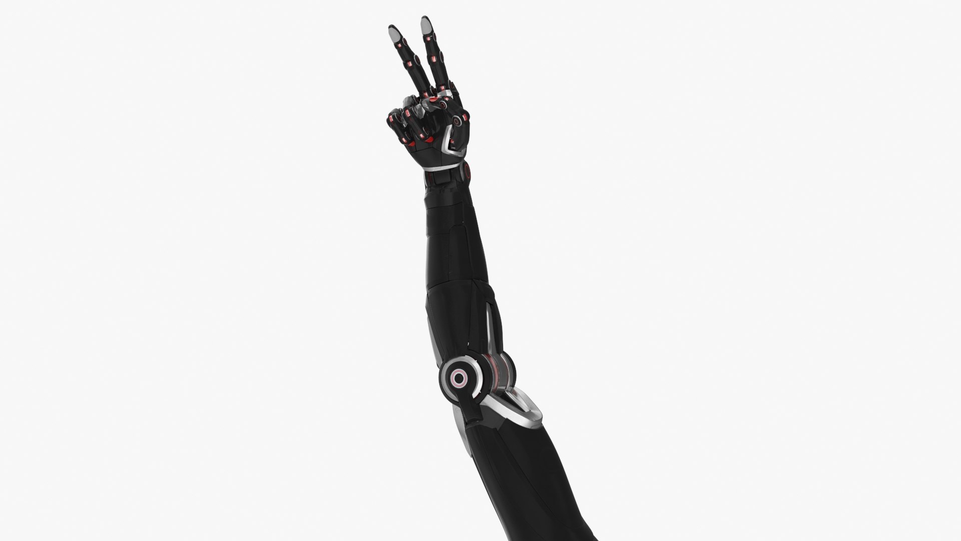 3D Cyborg Arm Shows Peace Model - TurboSquid 2294729