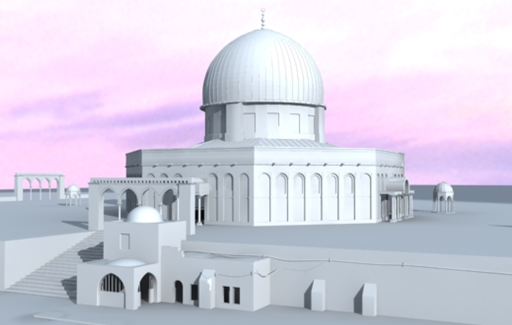 Dome Rock Mosque 3d Model