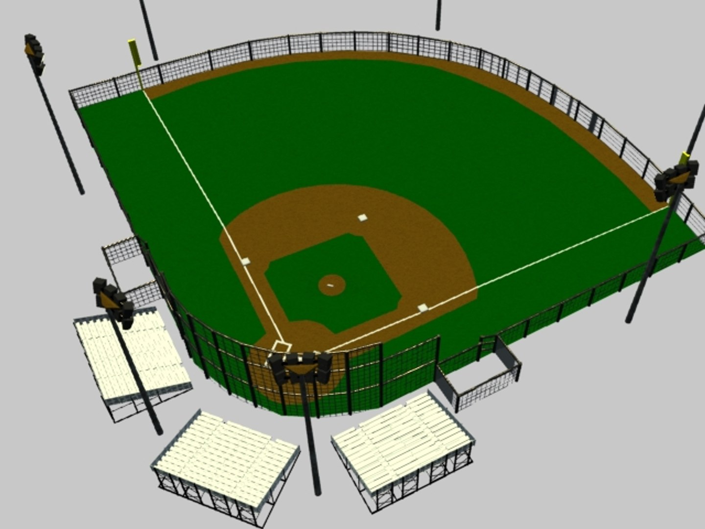 Res Baseball Diamond Ball 3d Model
