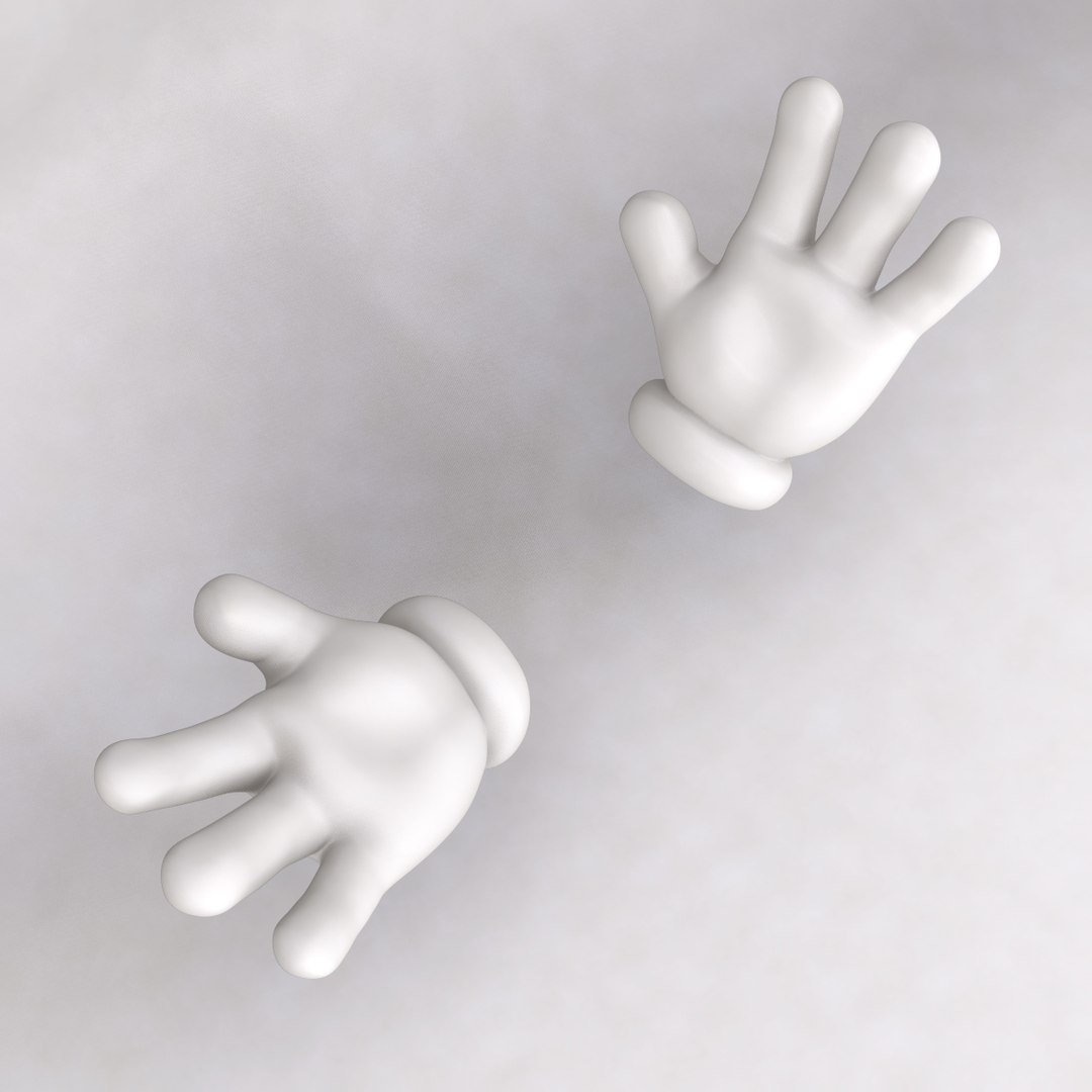 Cartoon Hands 3d Model
