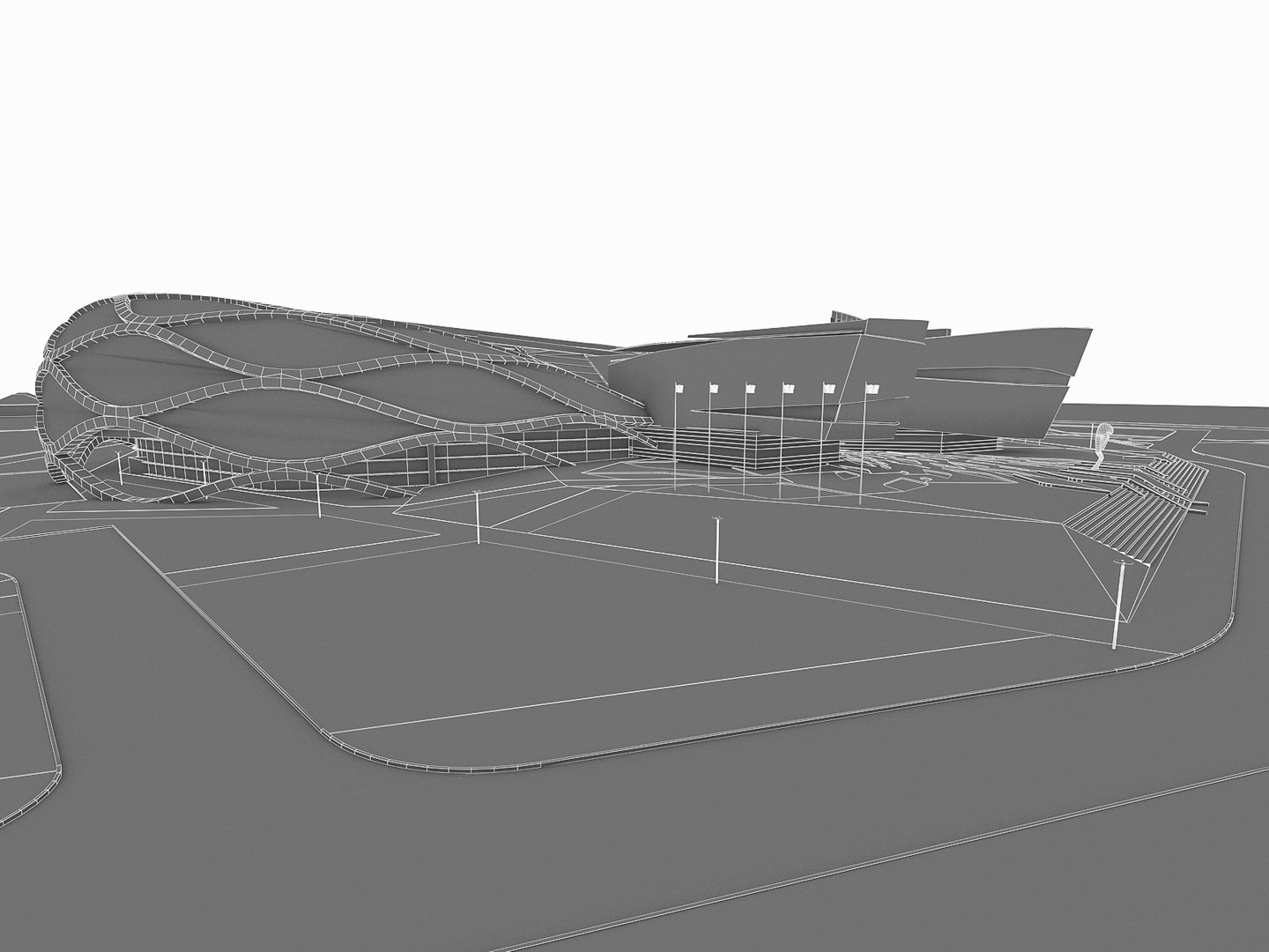 3D Sports Complex 01 - TurboSquid 1751303