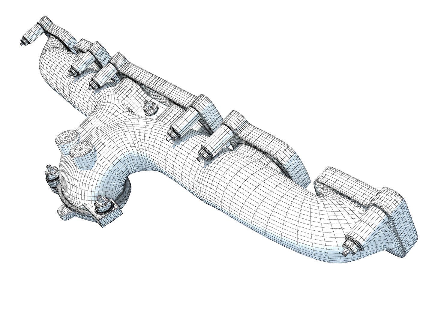 3D Model Exhaust Manifolds V12 - TurboSquid 1390250