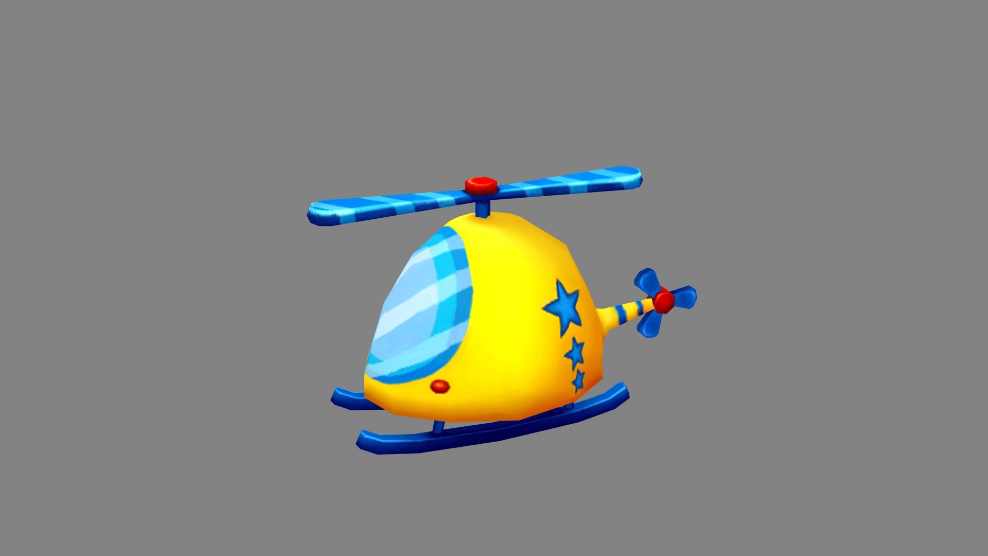 3D Cartoon Helicopter Toy Low-poly - TurboSquid 2116097