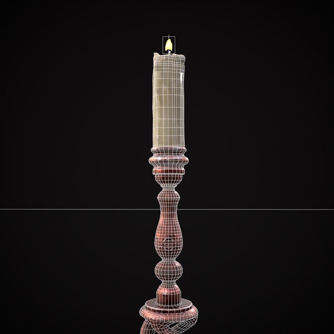 Elegant Spiral Candle 3D - TurboSquid 2103485
