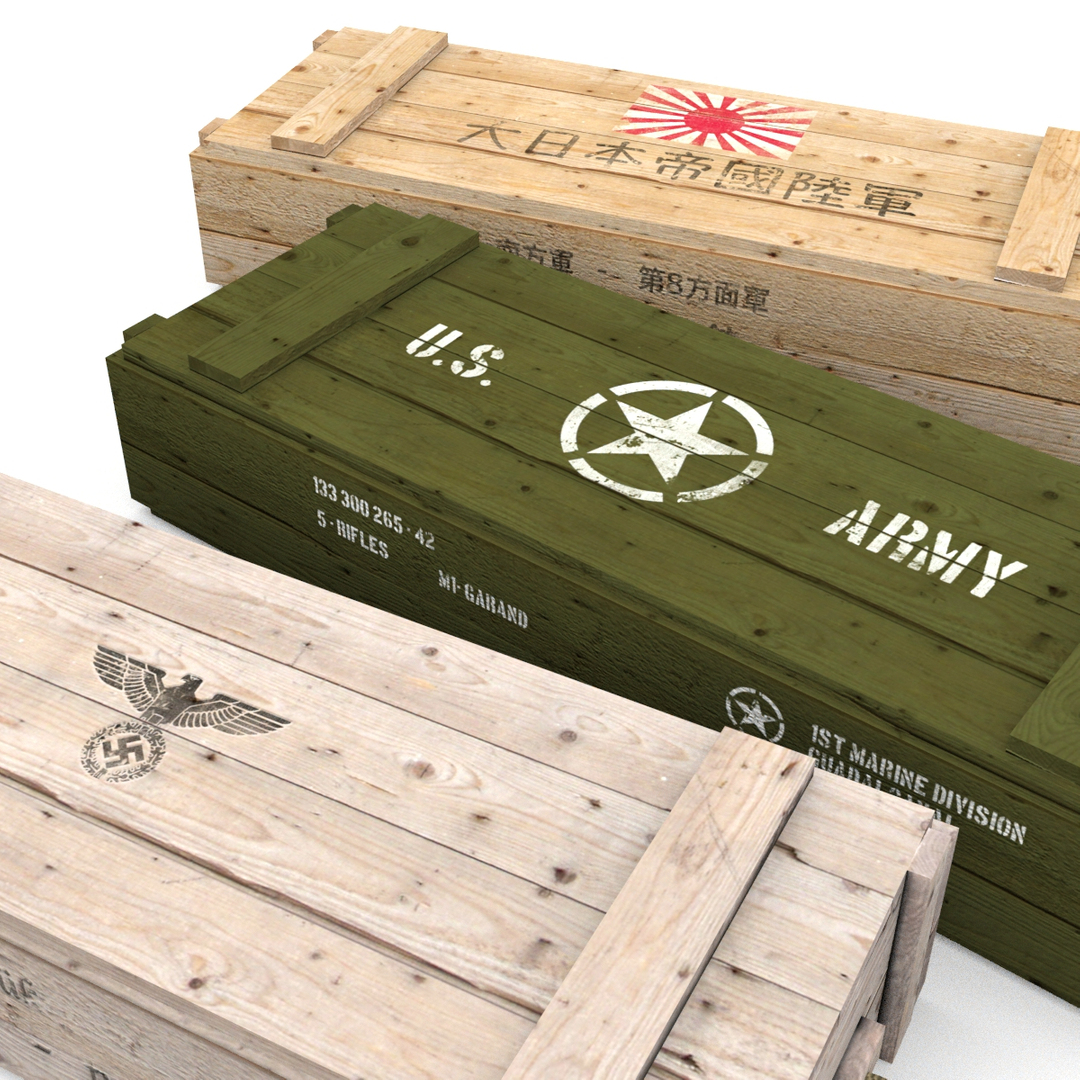 3ds max military crates wwii army