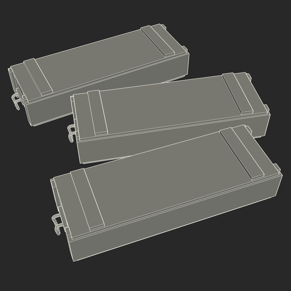 3ds max military crates wwii army