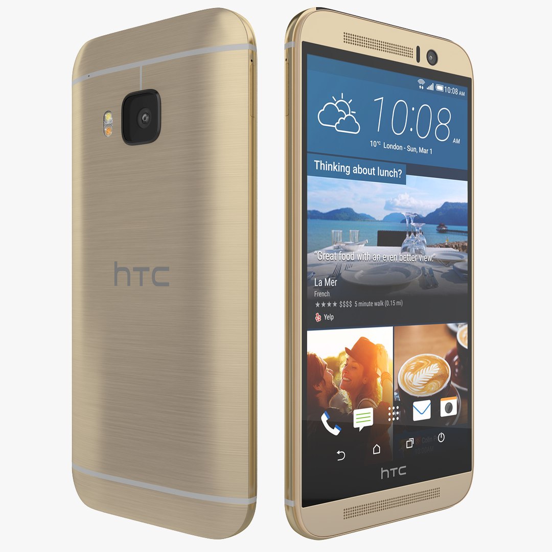 3d model new htc m9 silver