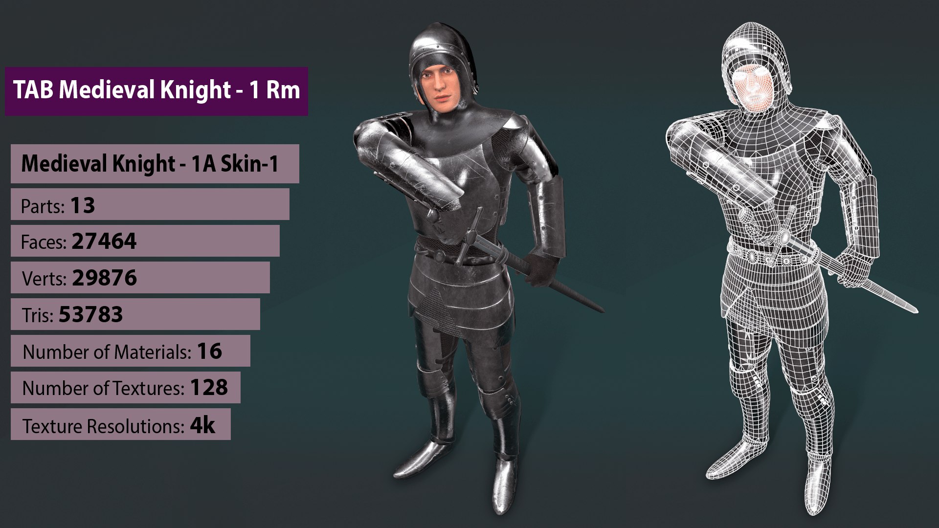 TAB Medieval Knight - 1Rm 3D - TurboSquid 2238184