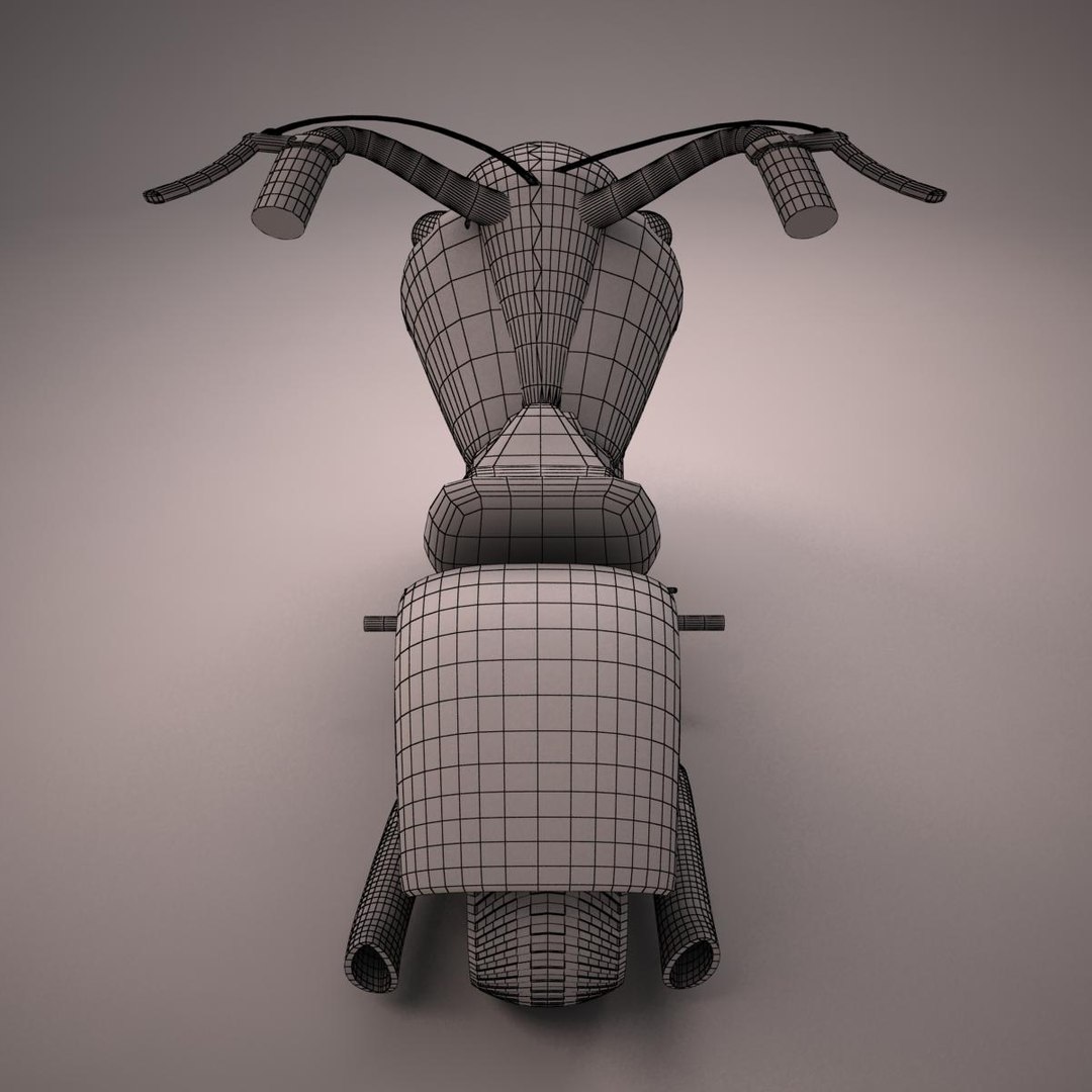Cartoon Motorcycle 3d Fbx