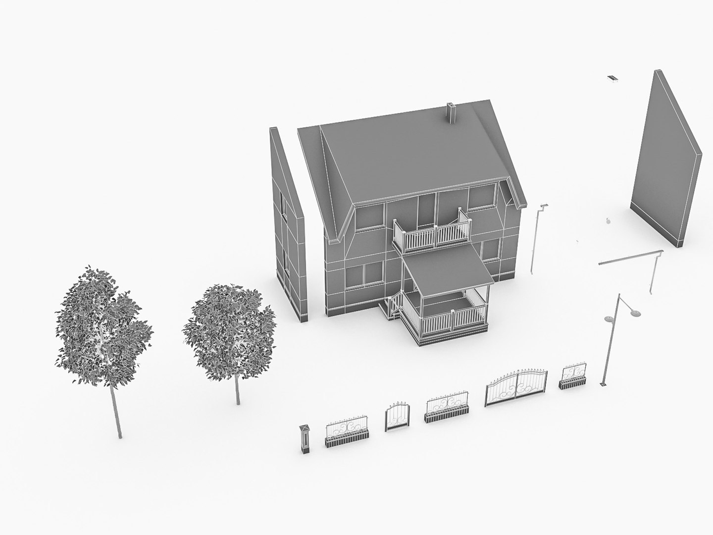 3D model Neighborhood House P01 - TurboSquid 1751314