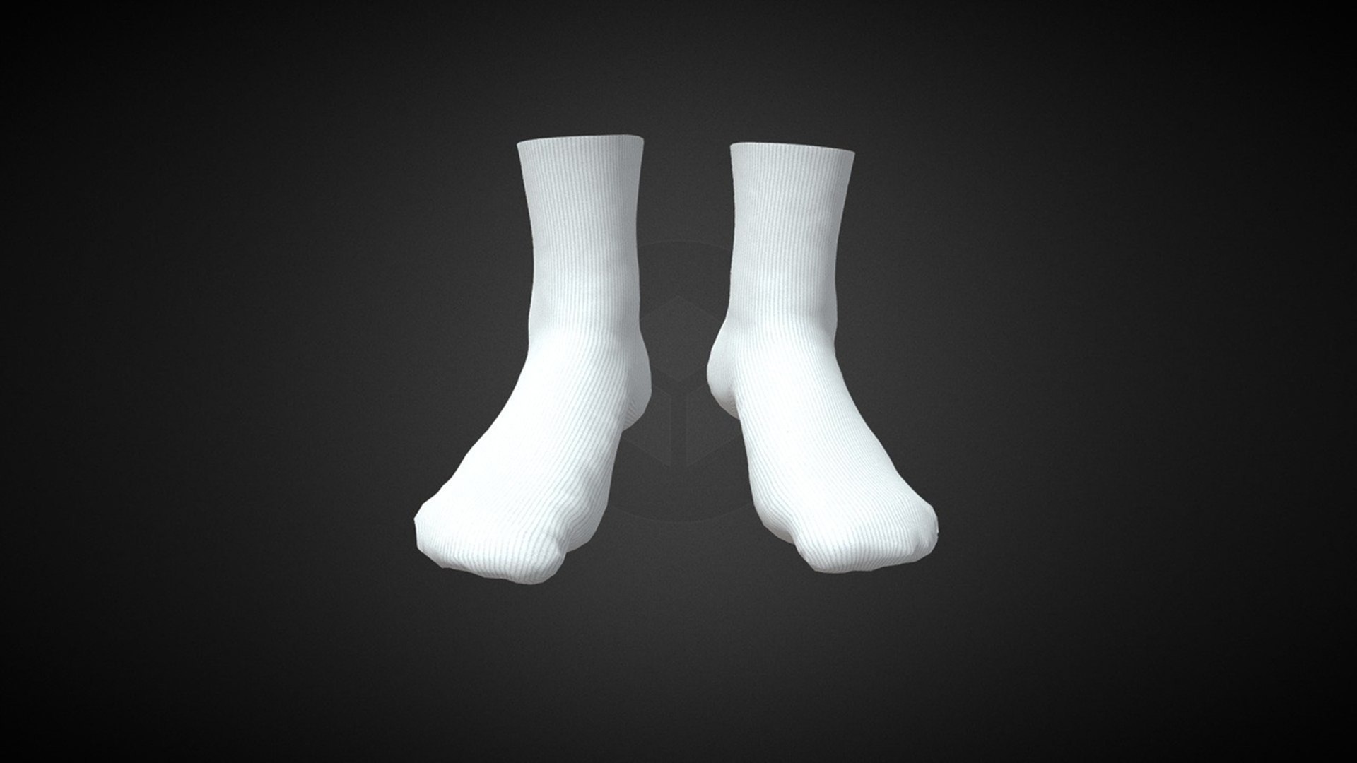 3D Socks-White In Low Poly - TurboSquid 2386507