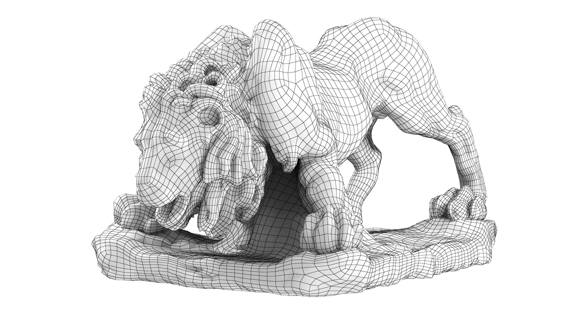 Lion - Bernini Sculpture 3d Model