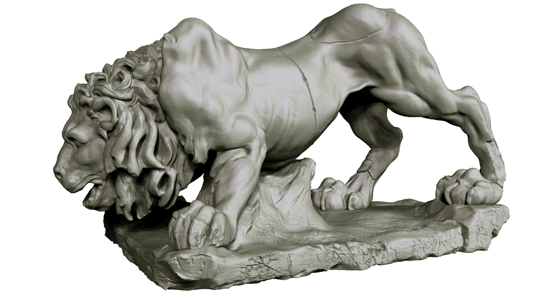 Lion - Bernini Sculpture 3d Model