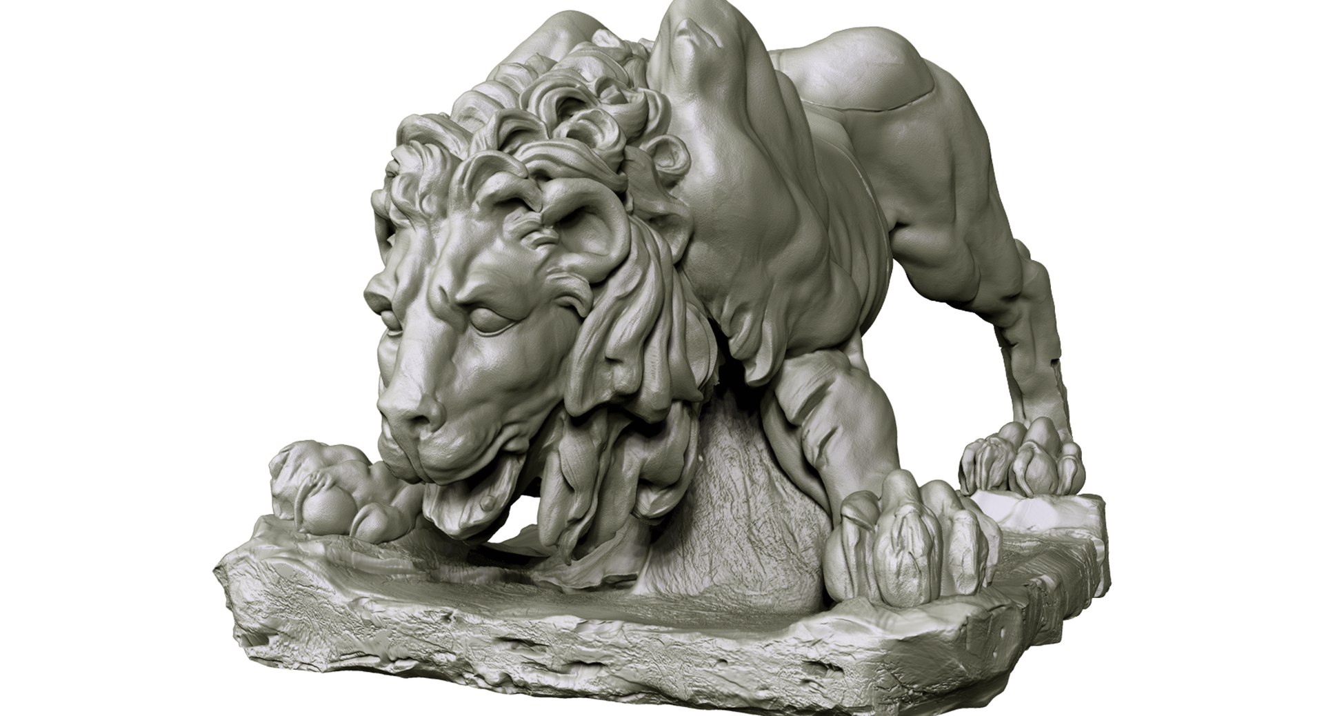Lion - Bernini Sculpture 3d Model