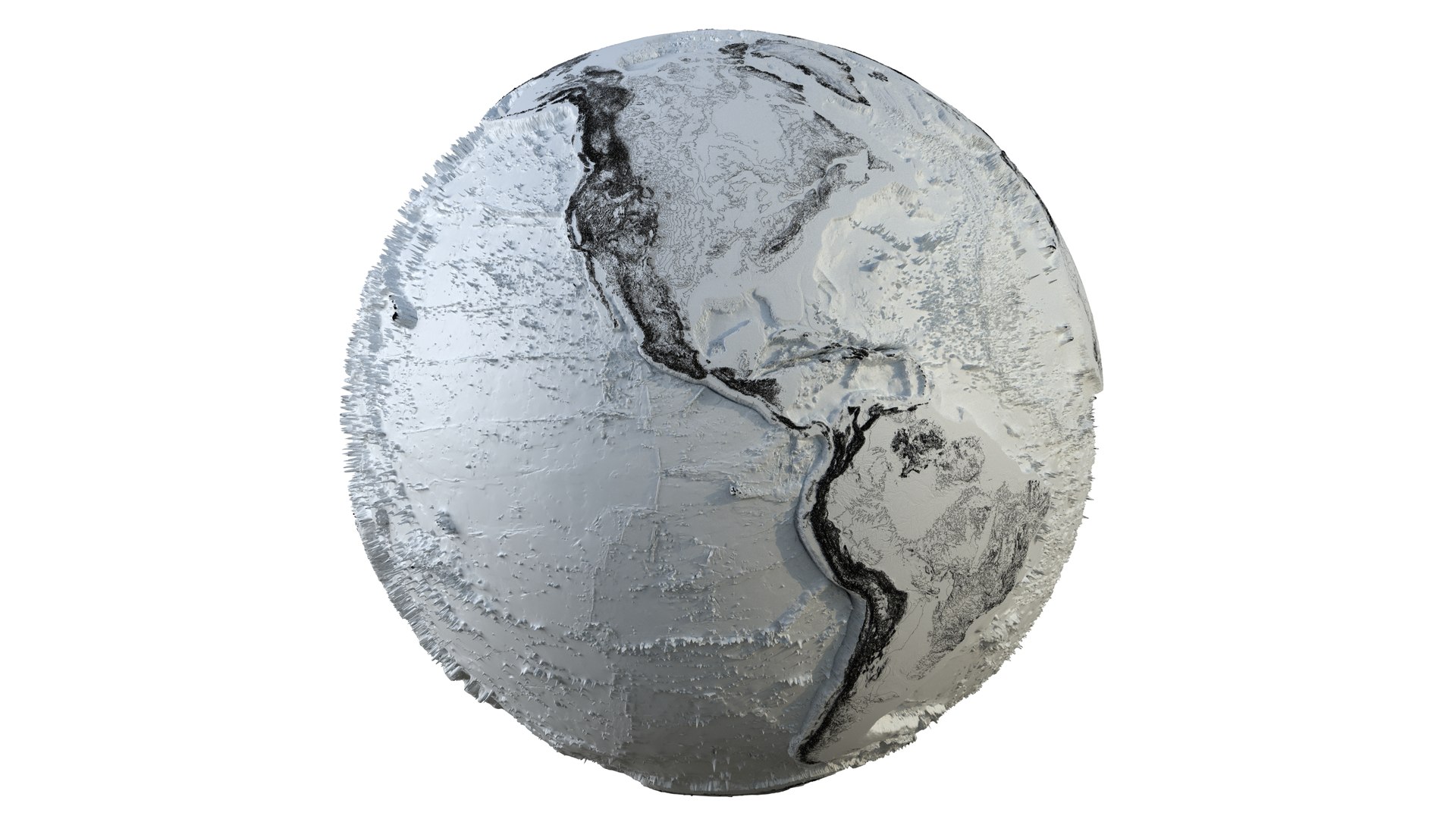Earth Contours Map 3D Globe 3D - TurboSquid 2347368