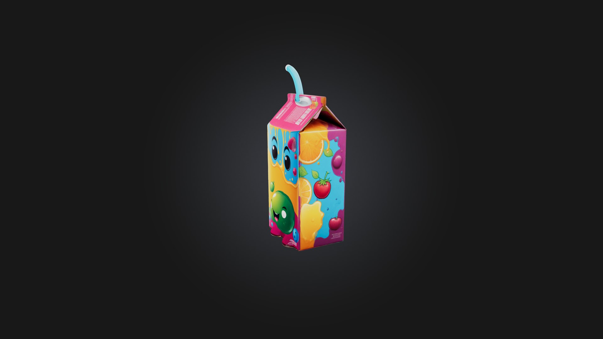 Cartoon Juice Box 3D - TurboSquid 2291046