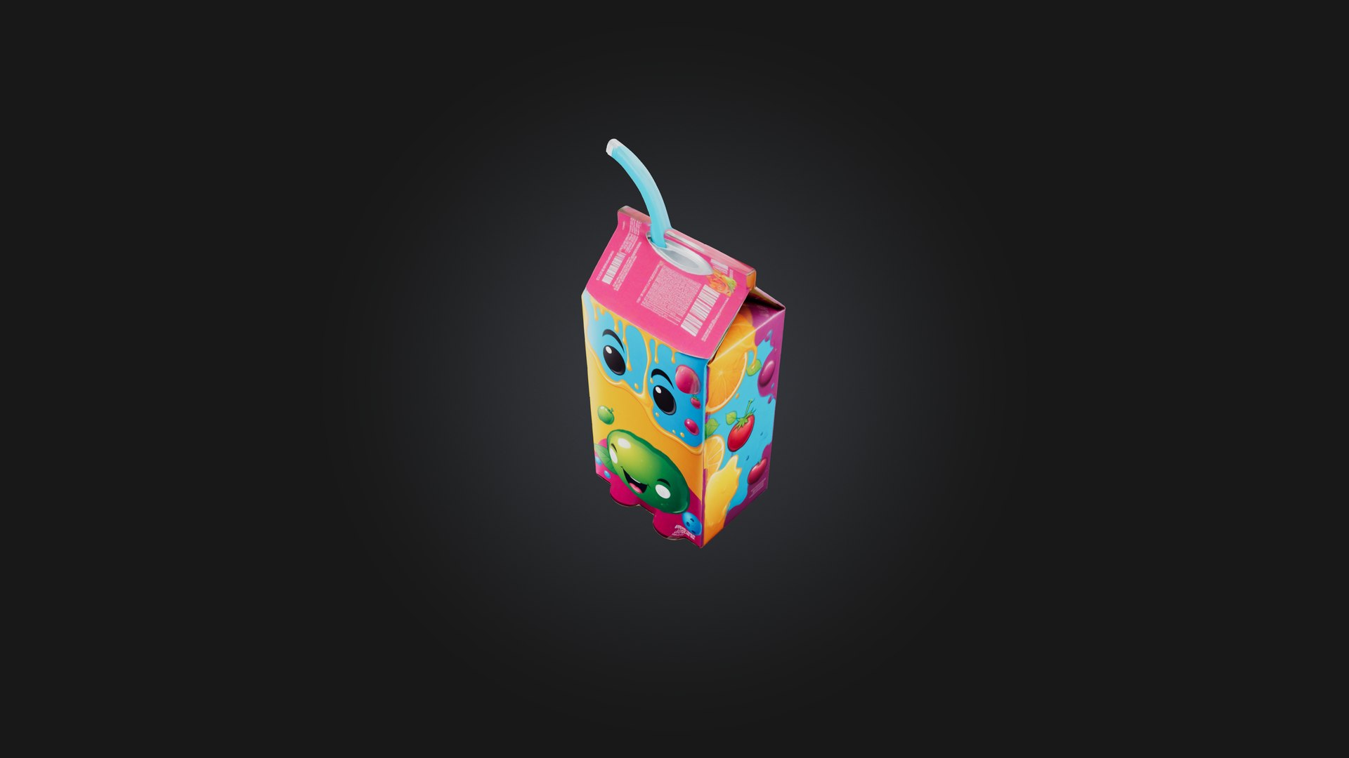 Cartoon Juice Box 3D - TurboSquid 2291046
