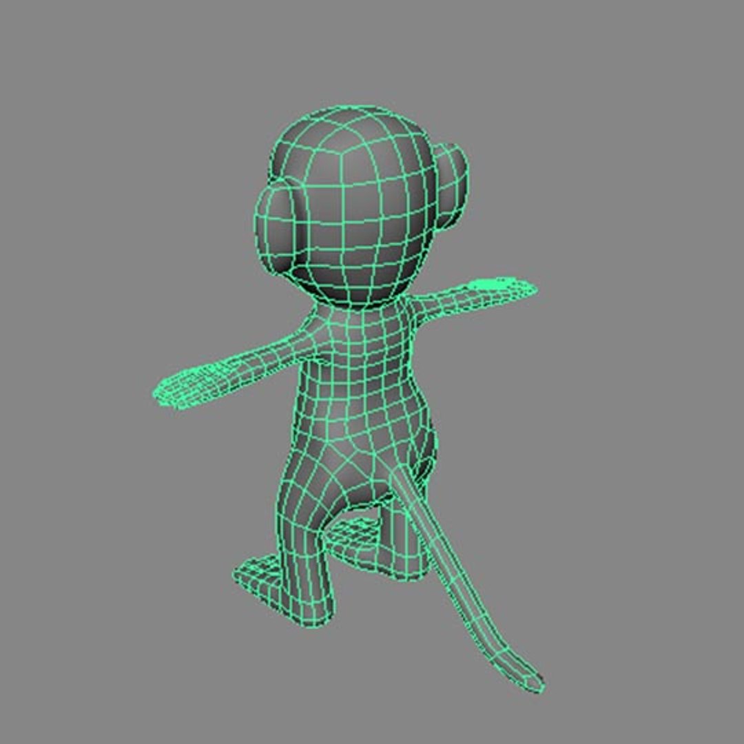 3D Monkey Cartoon Animation Model - TurboSquid 1324107
