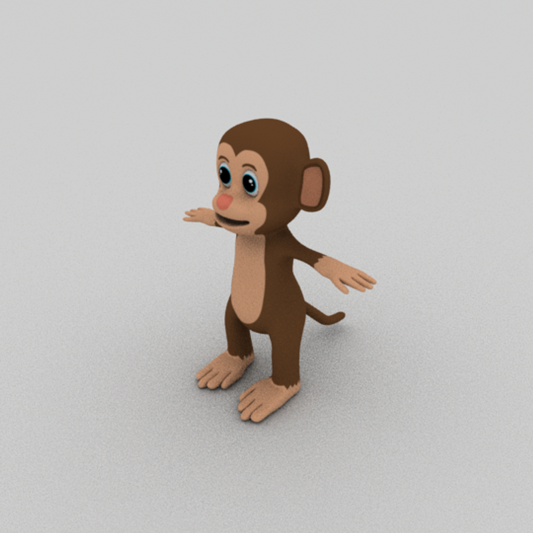 3D Monkey Cartoon Animation Model - TurboSquid 1324107