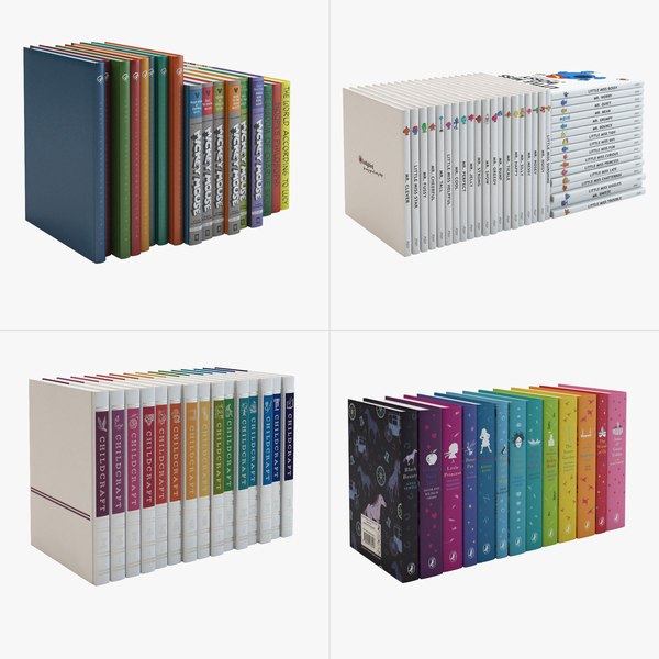 3d puffin classics books model