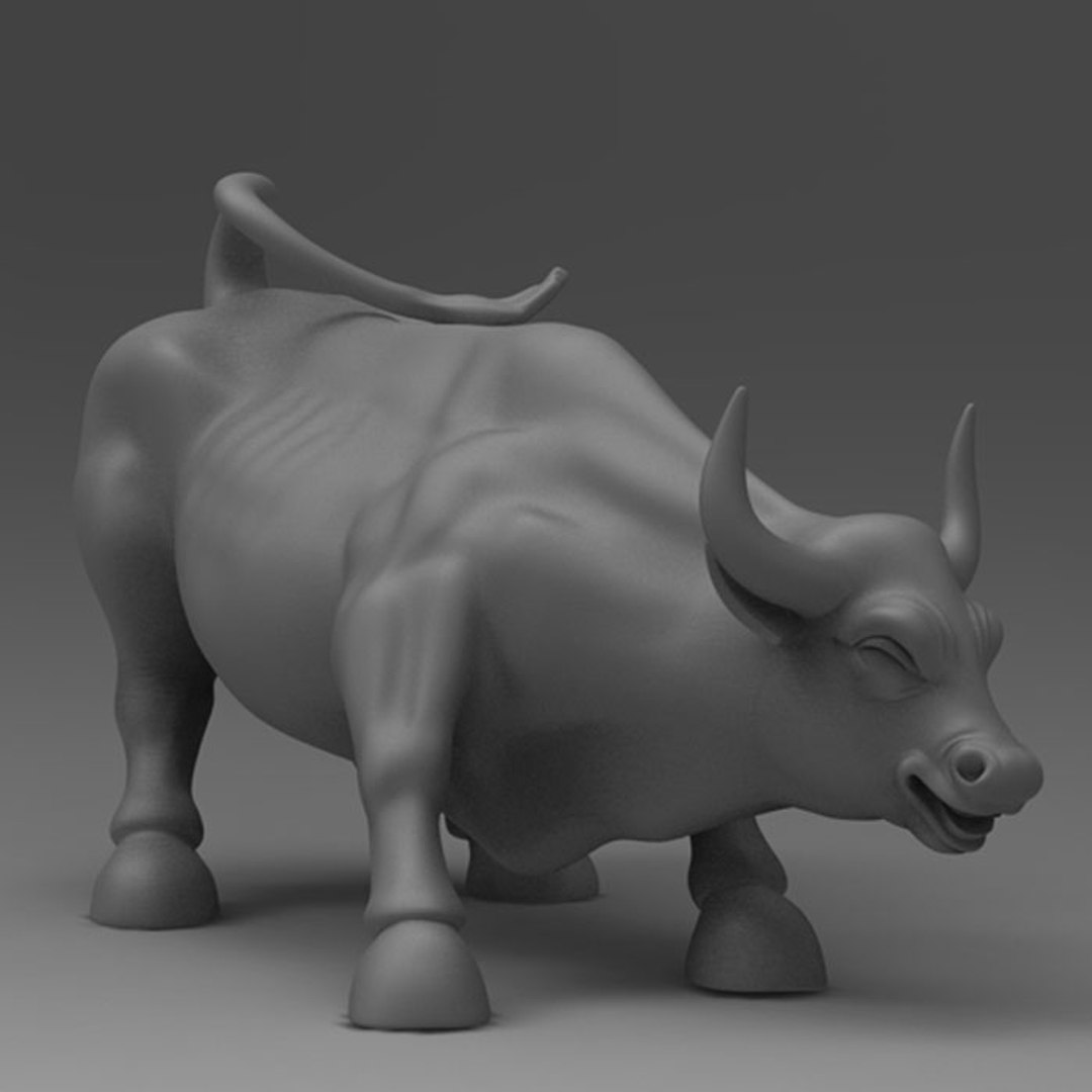 3d Bull Statue Model