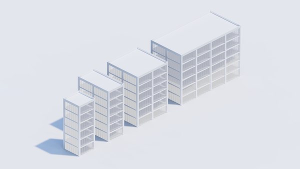 4types Simple building M size model - TurboSquid 1845042