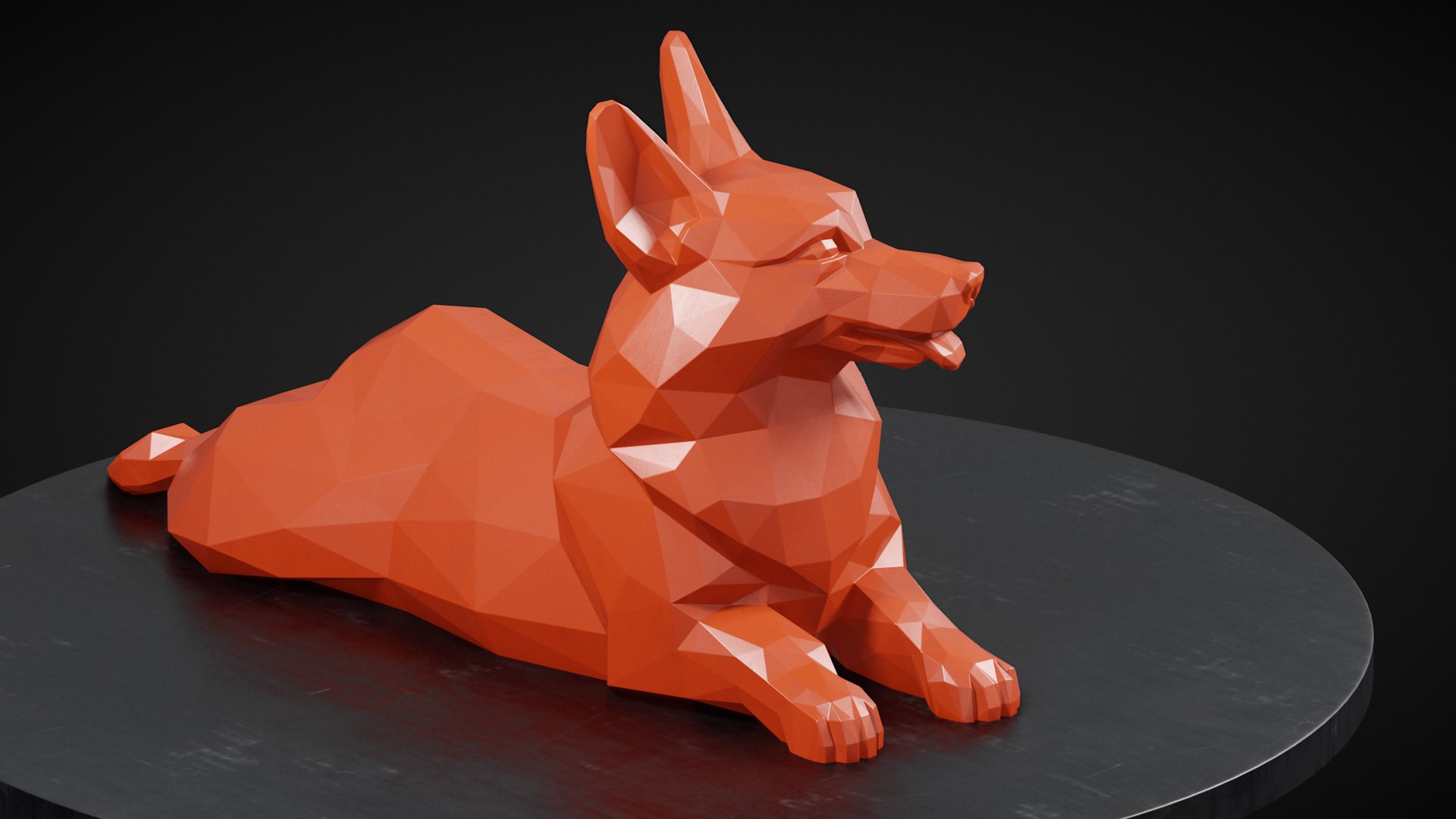 3D Lying Corgi Dog Low Poly Model - TurboSquid 2170657