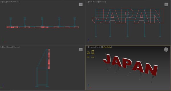 Country sign japan 3D model - TurboSquid 1804922