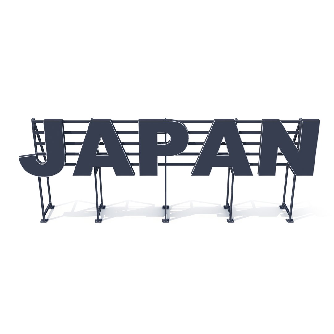 Country Sign Japan 3D Model - TurboSquid 1804922
