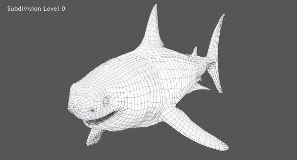 3D great white shark model - TurboSquid 1252479