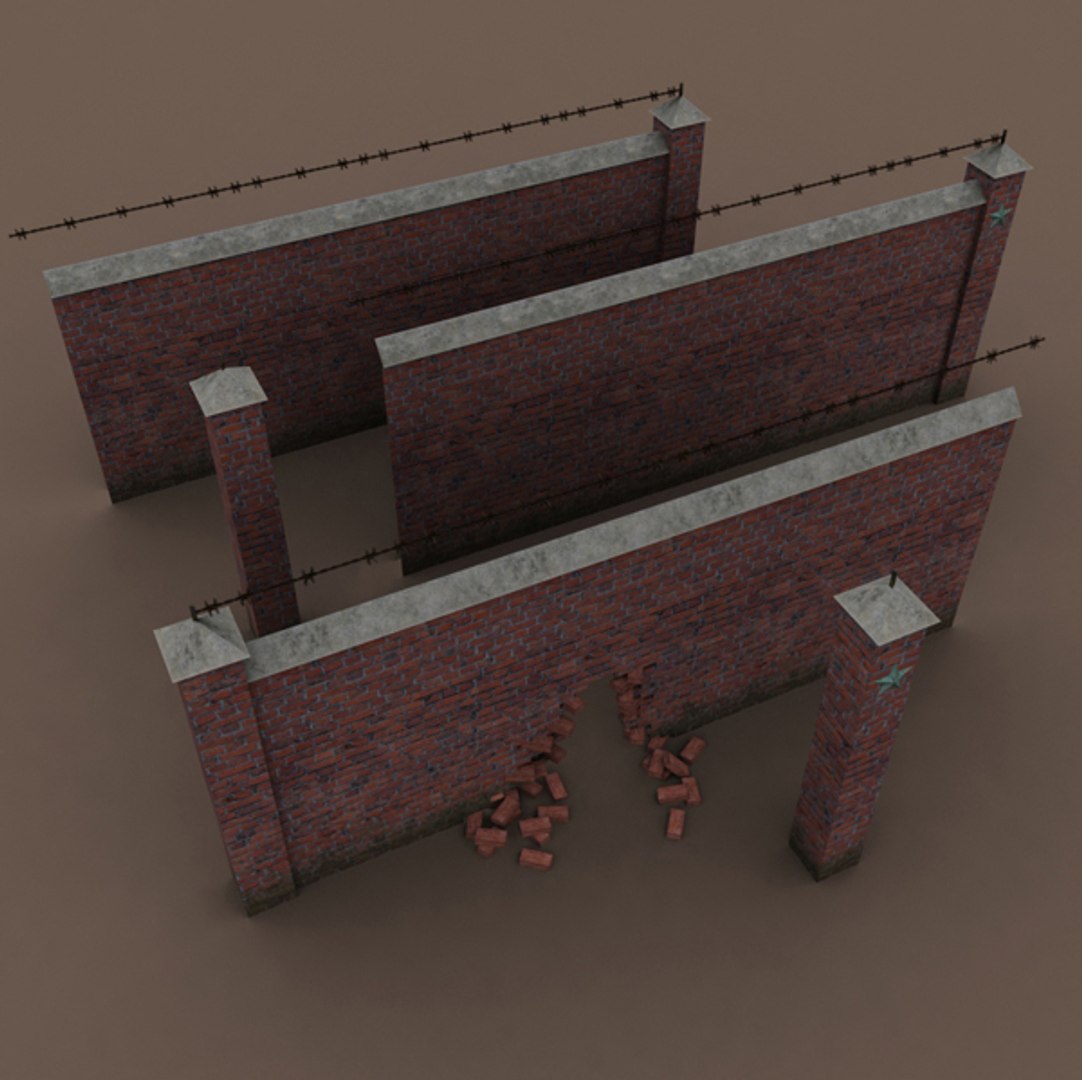 3d Brick Wall Set