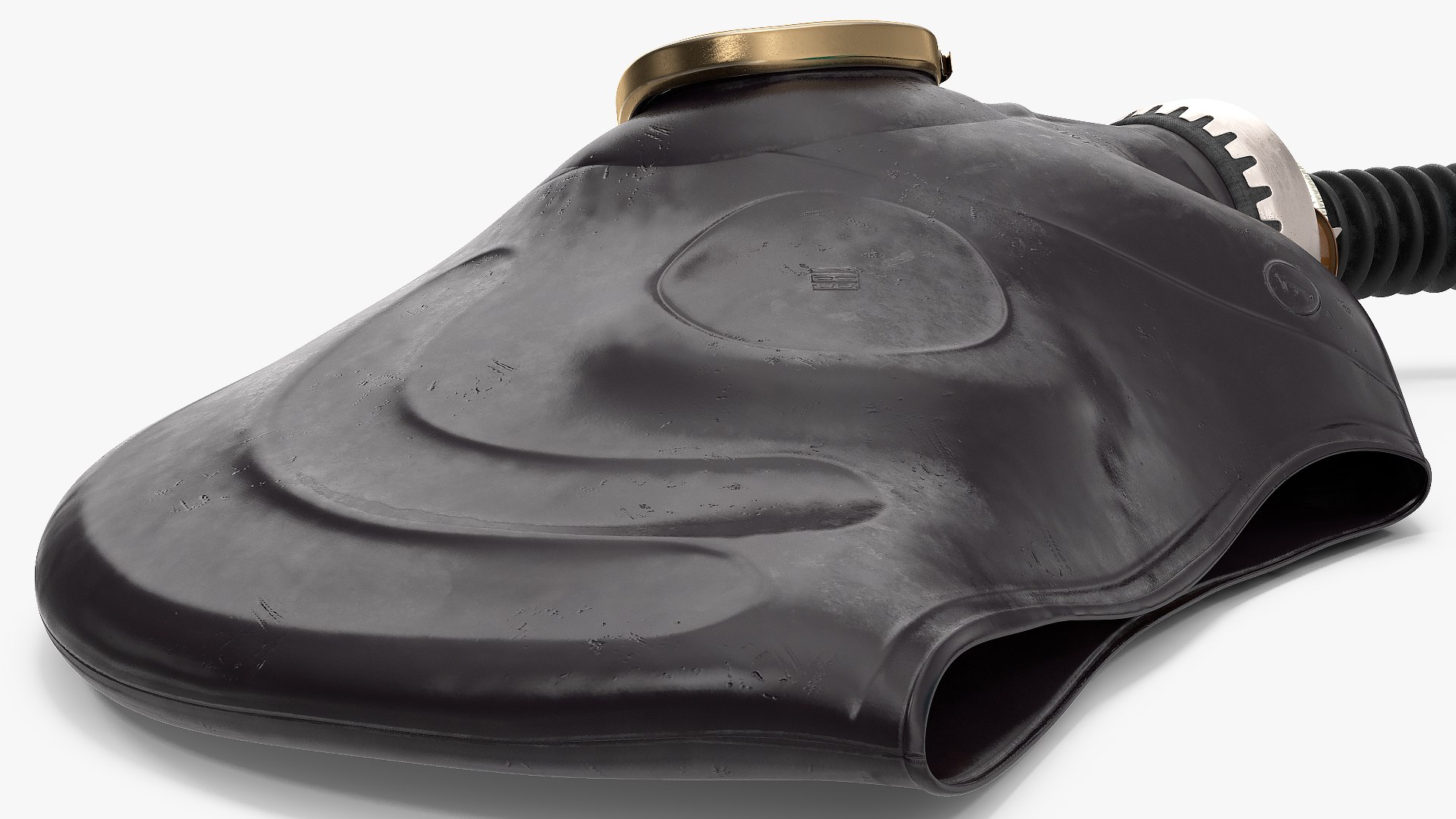 3D black rubber gas mask model - TurboSquid 1574450