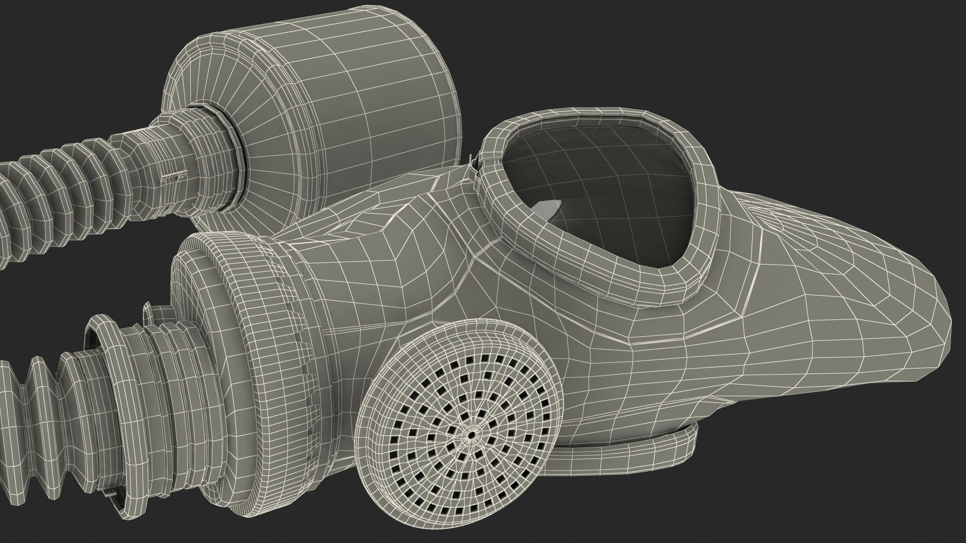 3D black rubber gas mask model - TurboSquid 1574450