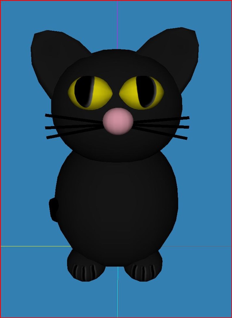 obj cat cartoon