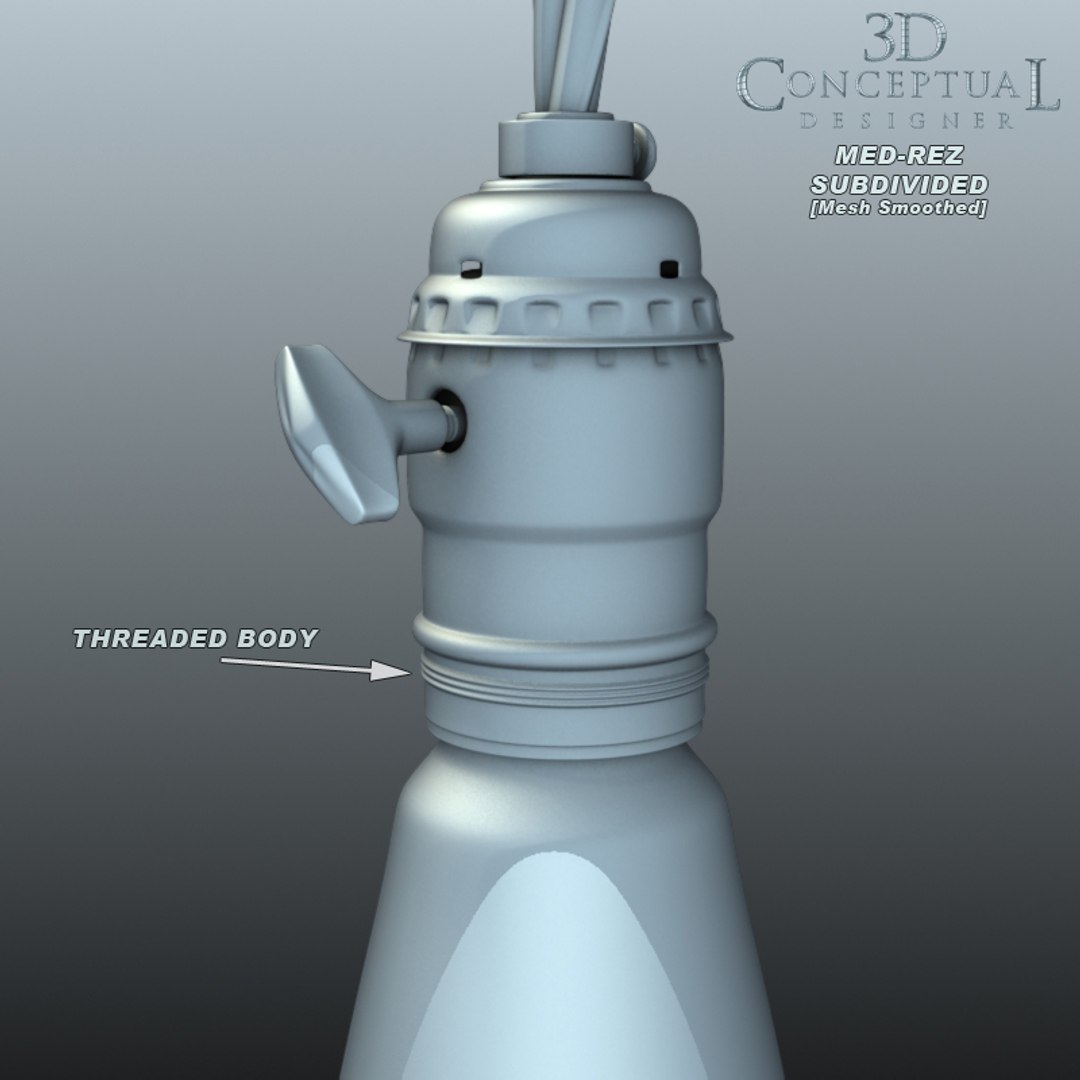 3d Model Light Socket Vintage Bulb